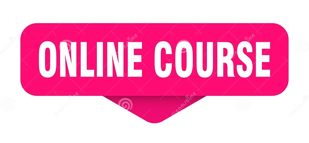 Online Course Sticker. Online Course Sign on Transparent Background ...