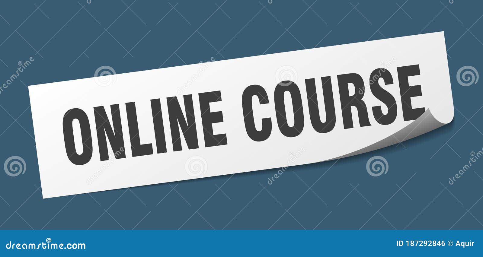 Online Course Sticker. Online Course Square Isolated Sign Stock Vector ...