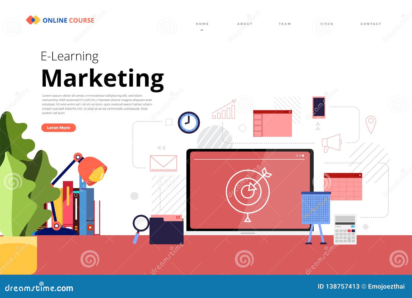 Online Course Technology Skill Stock Vector - Illustration of courses ...