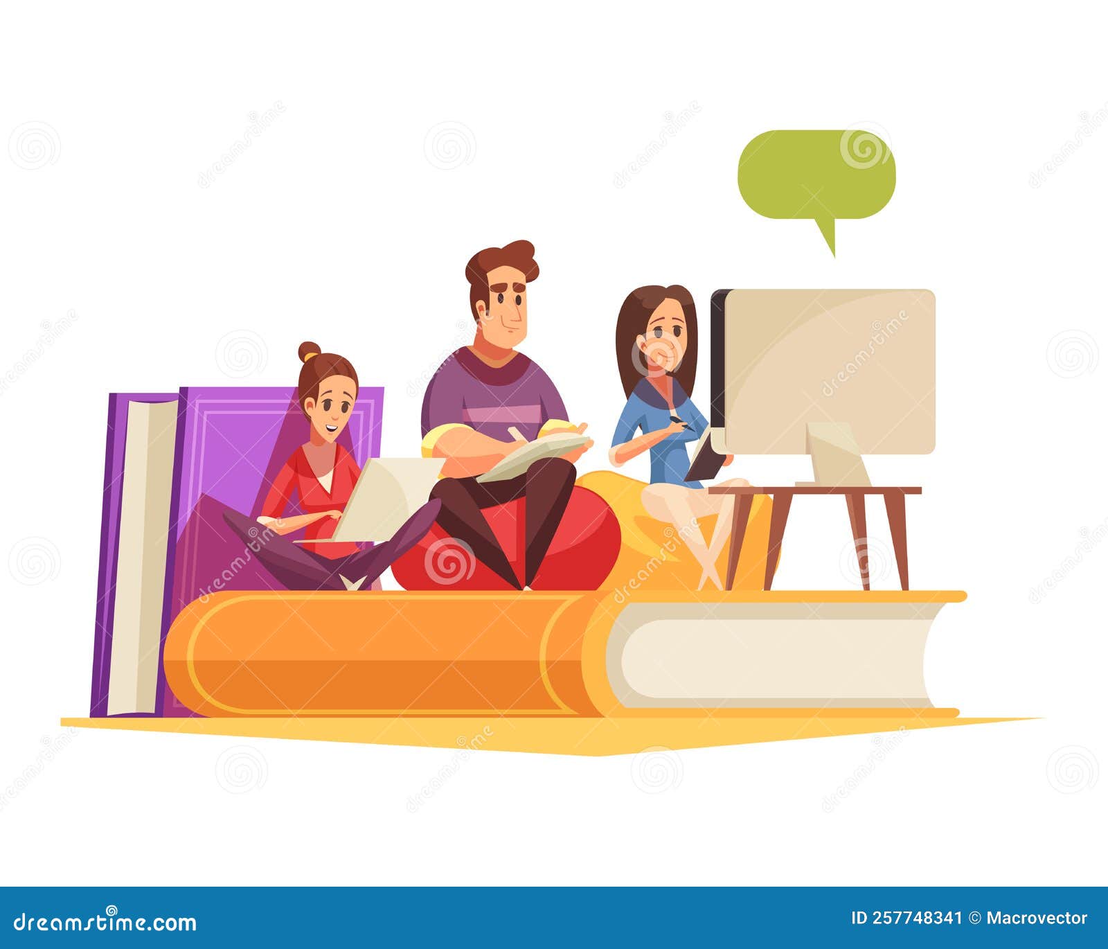 Online Courses Concept stock illustration. Illustration of school ...
