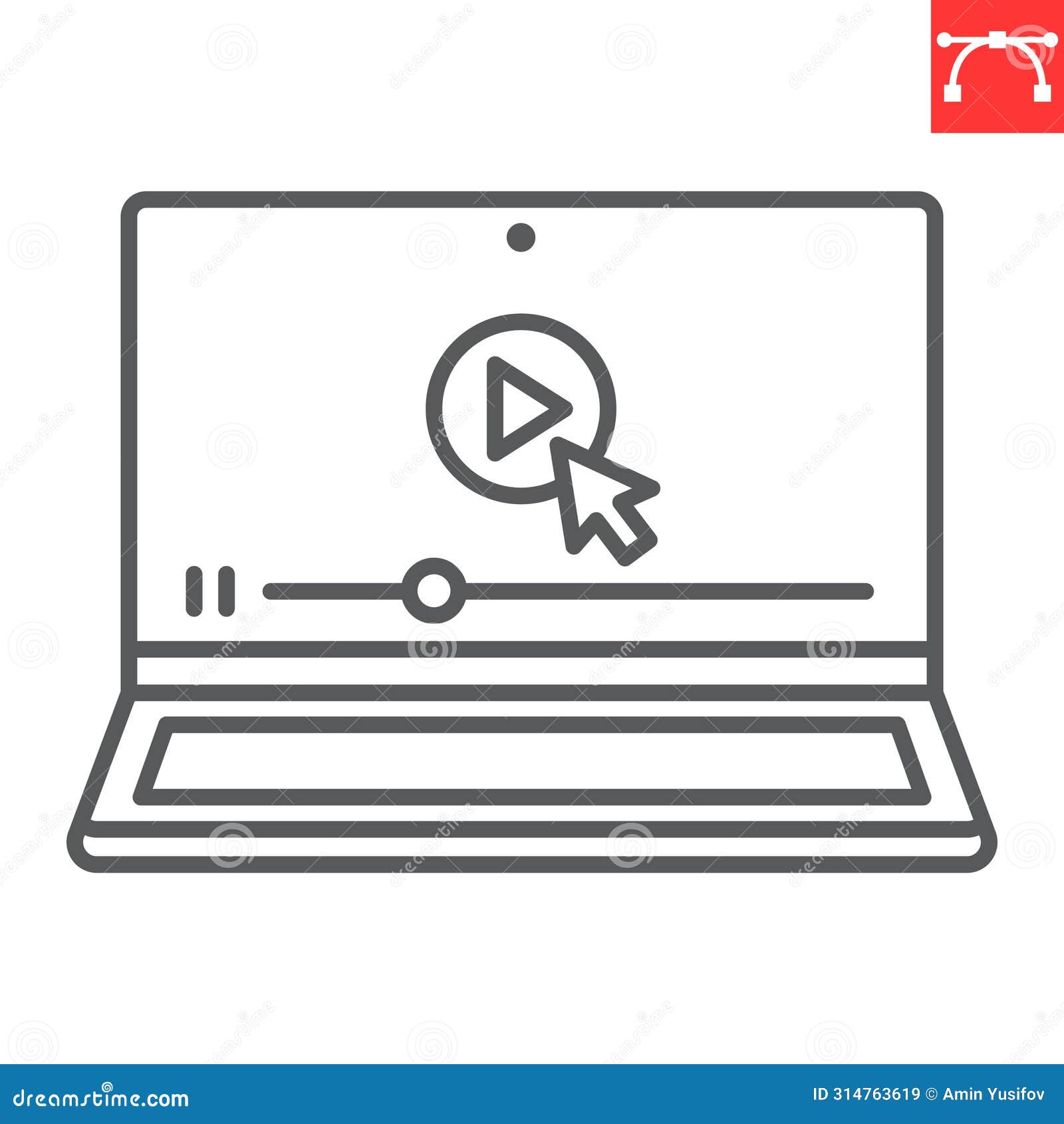 Online courses line icon stock vector. Illustration of logo - 314763619
