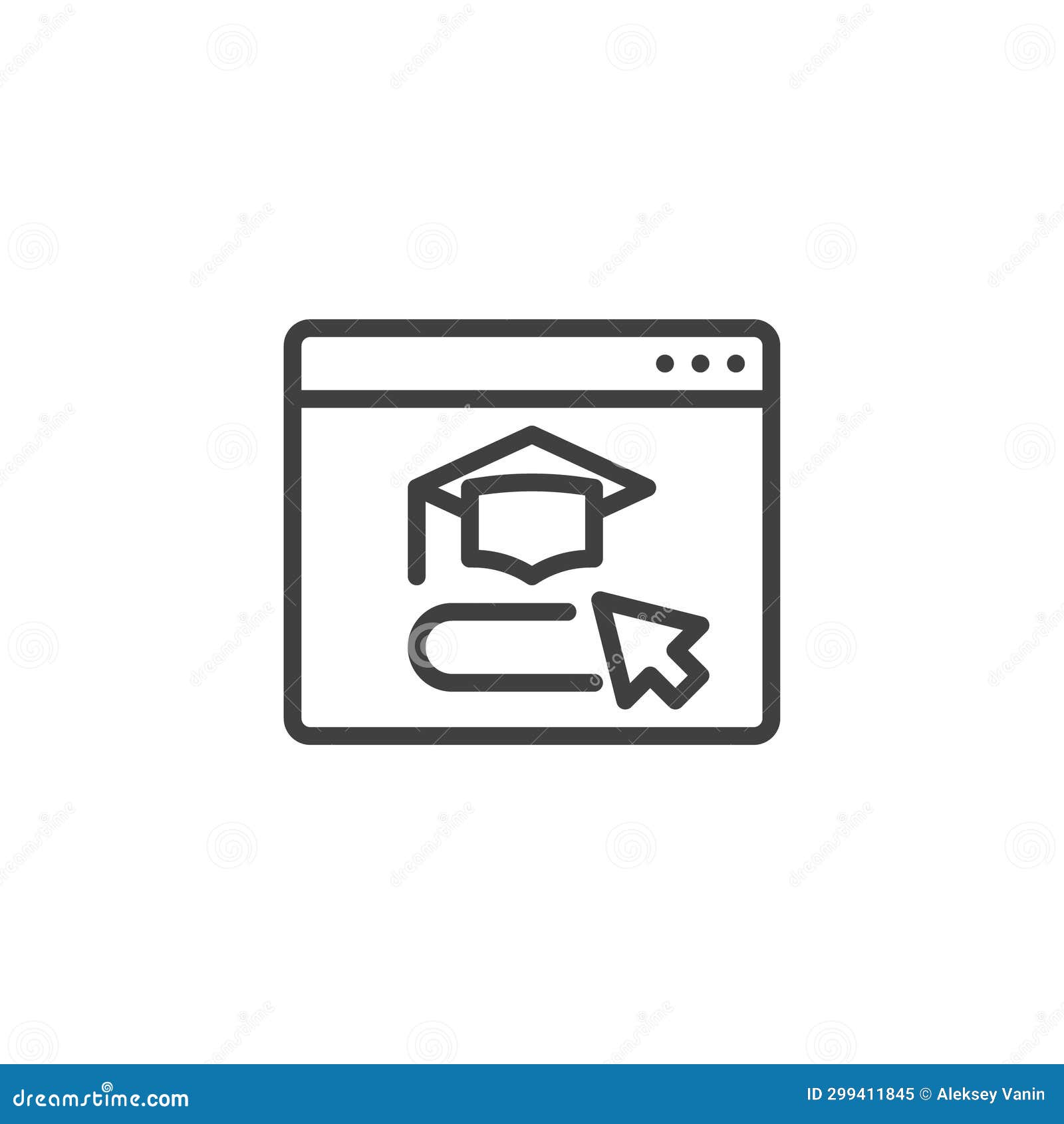 Online courses line icon stock illustration. Illustration of sign ...