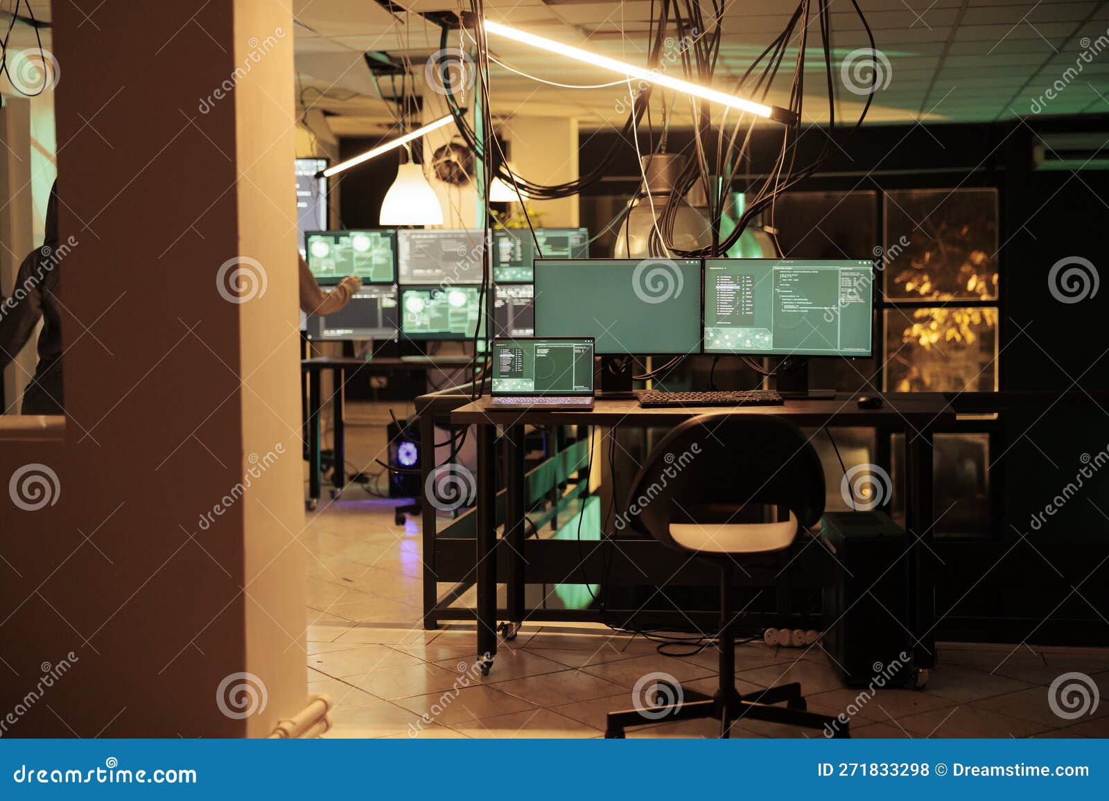 Online Criminals Hacking Database System with Virus Stock Photo - Image ...