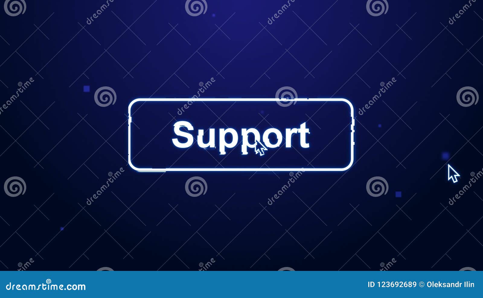 Support button clicks stock video. Video of holographic - 123692689