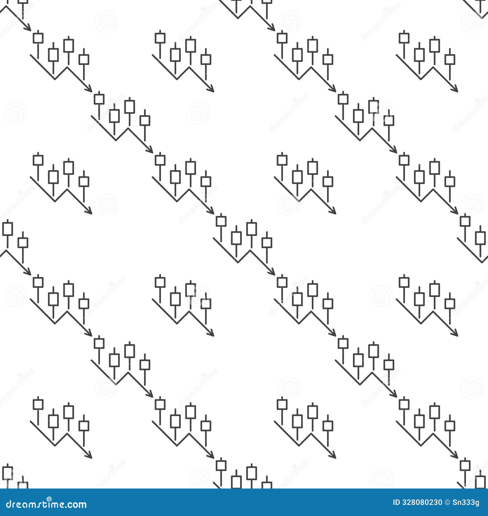 Vector Candlestick Chart Pattern On Laptop Screen Outline Icon Or Sign ...