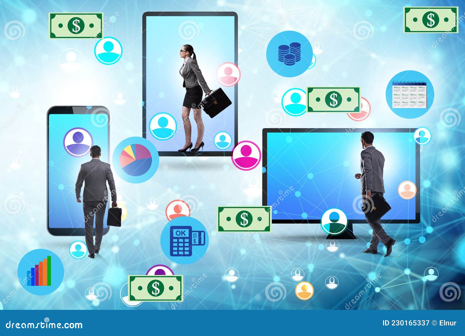 Online Currency Trading Concept with Business People Stock Image ...
