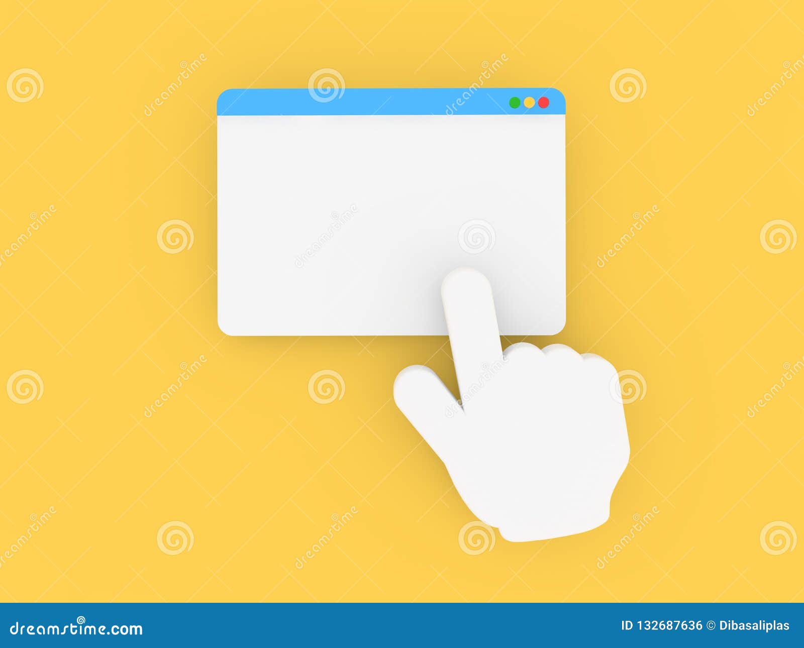 Online Cursor Clicks on a Web Browser. Stock Illustration ...