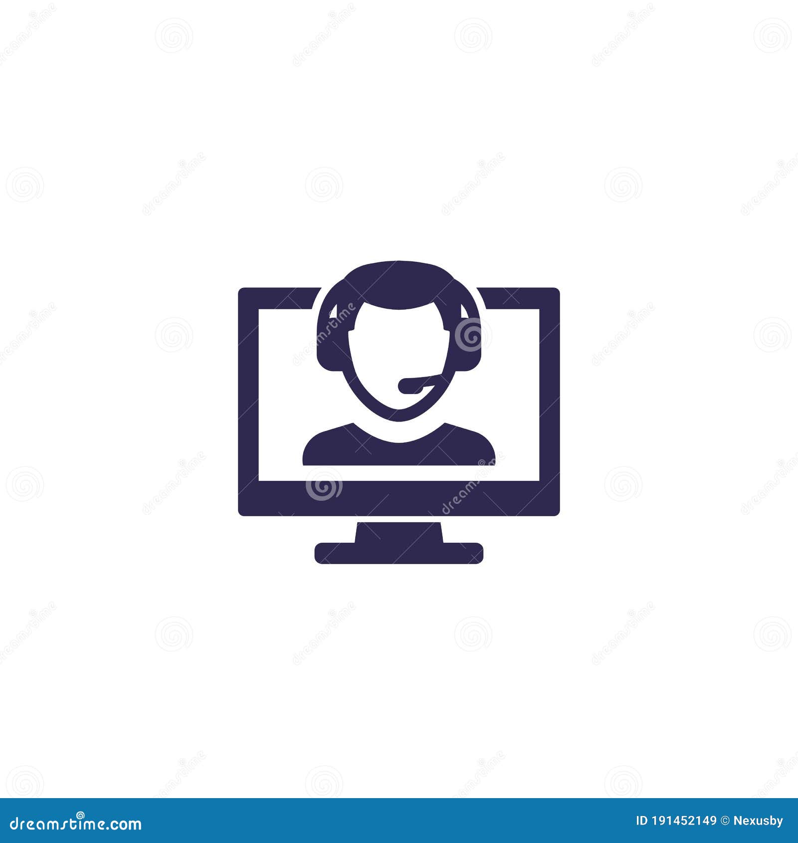 Online Customer Service Icon, Vector Stock Illustration - Illustration ...