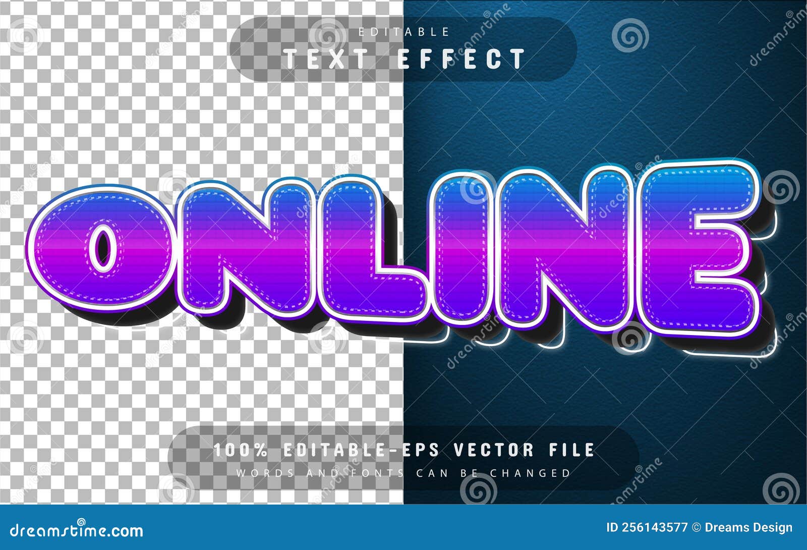 Online 3d Text Effect Editable Stock Vector - Illustration of logo ...