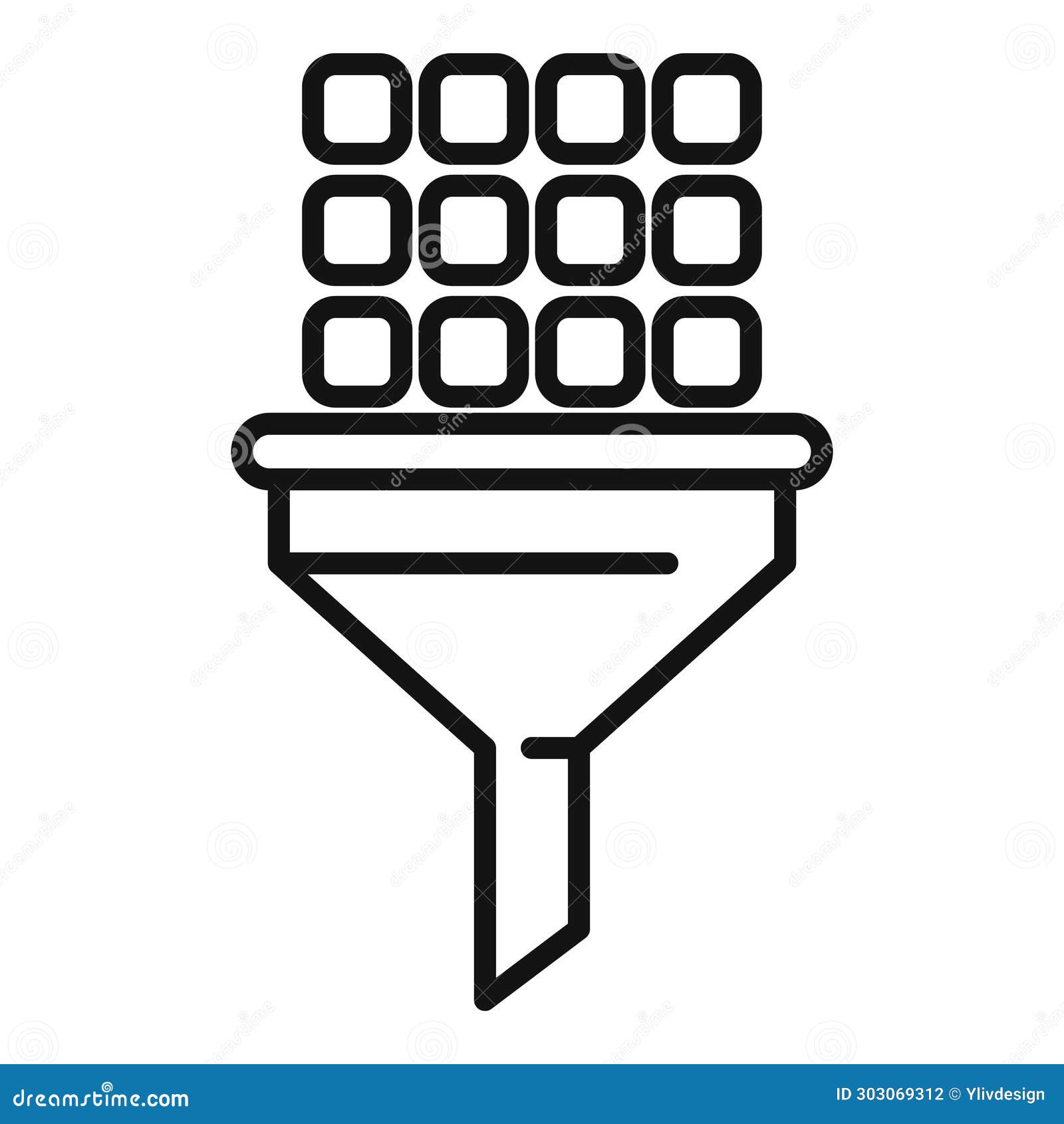 Big Data Funnel. Information Waves, Analytics Data, Field Of Successive ...