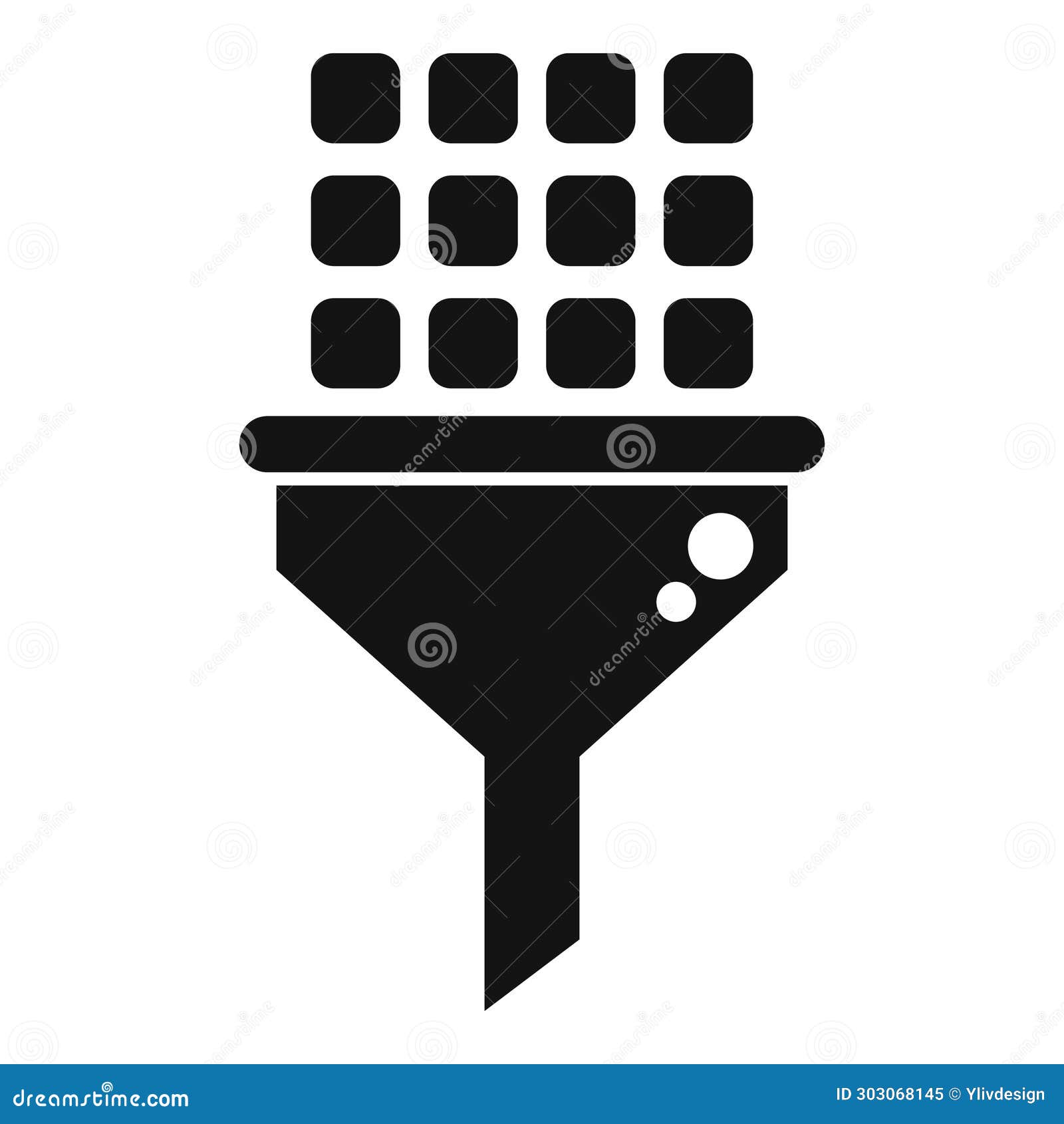 Online Data Funnel Icon Simple Vector. Smart Database Stock ...