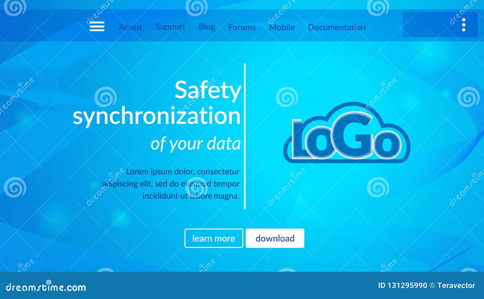 Online Data Security Website Page Stock Vector - Illustration of logo ...