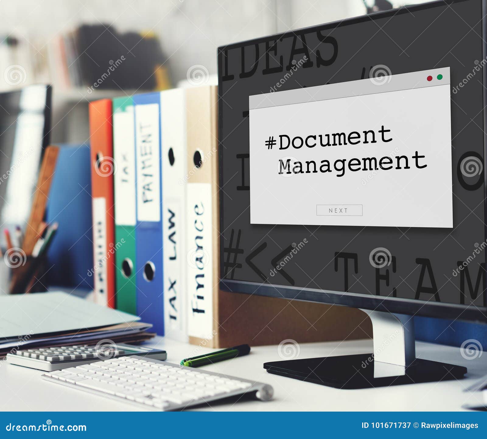 Online Data Storage Document Management Technology Stock Image - Image ...