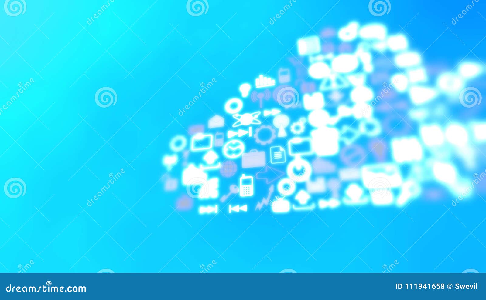 Online Data Storage Storing Information in the Cloud Stock Illustration ...