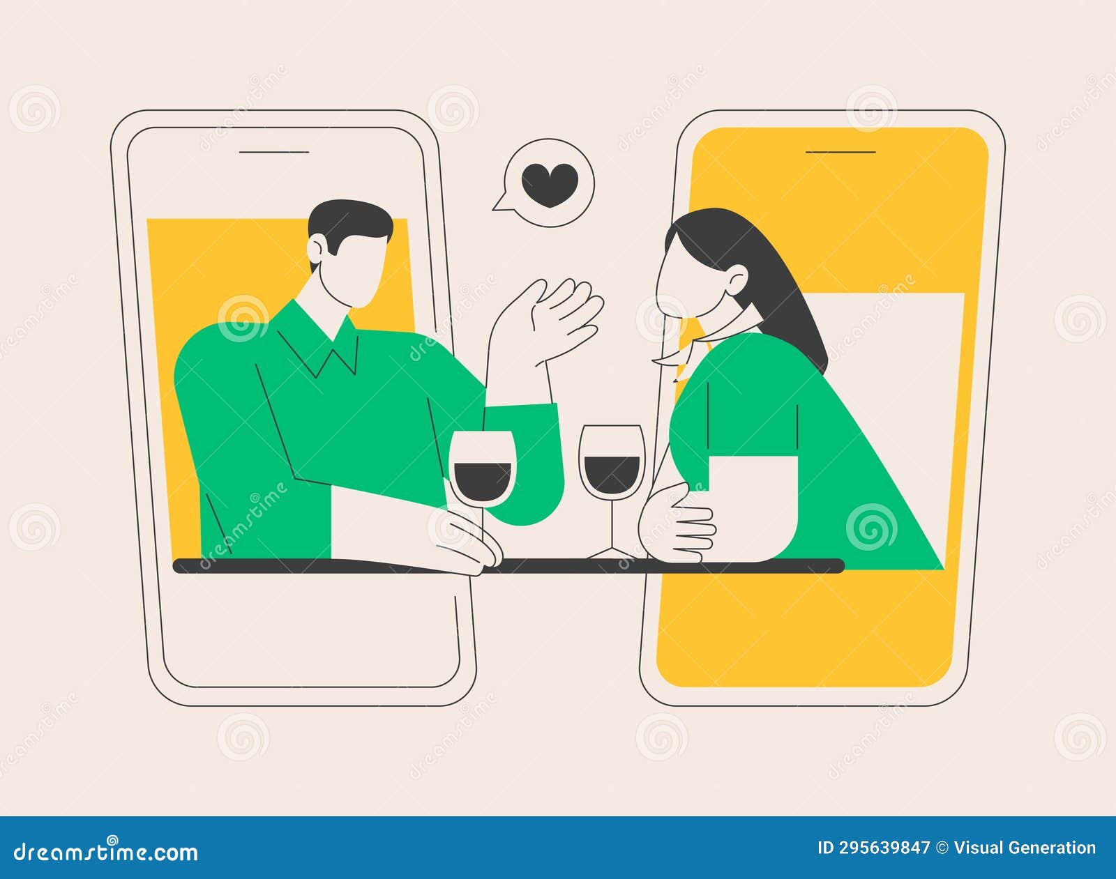 Online Dating Abstract Concept Vector Illustration. Stock Vector ...