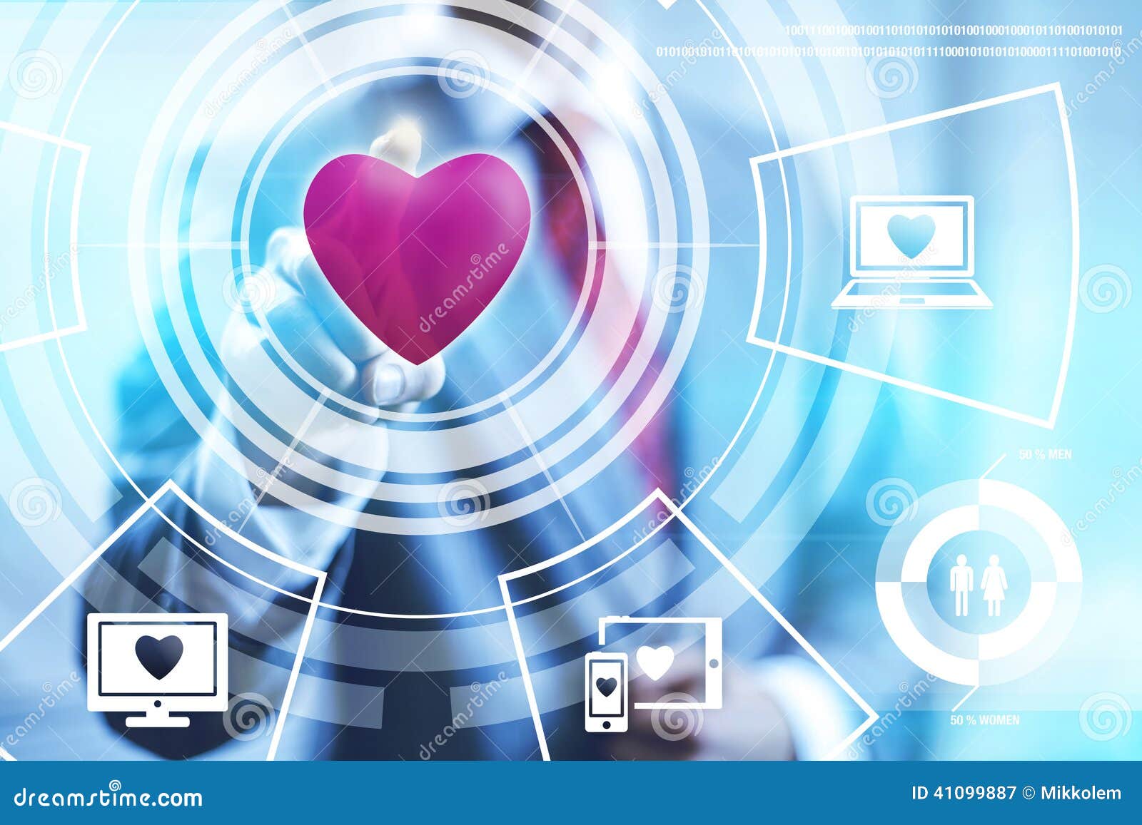 Online dating technology stock illustration. Illustration of adult ...