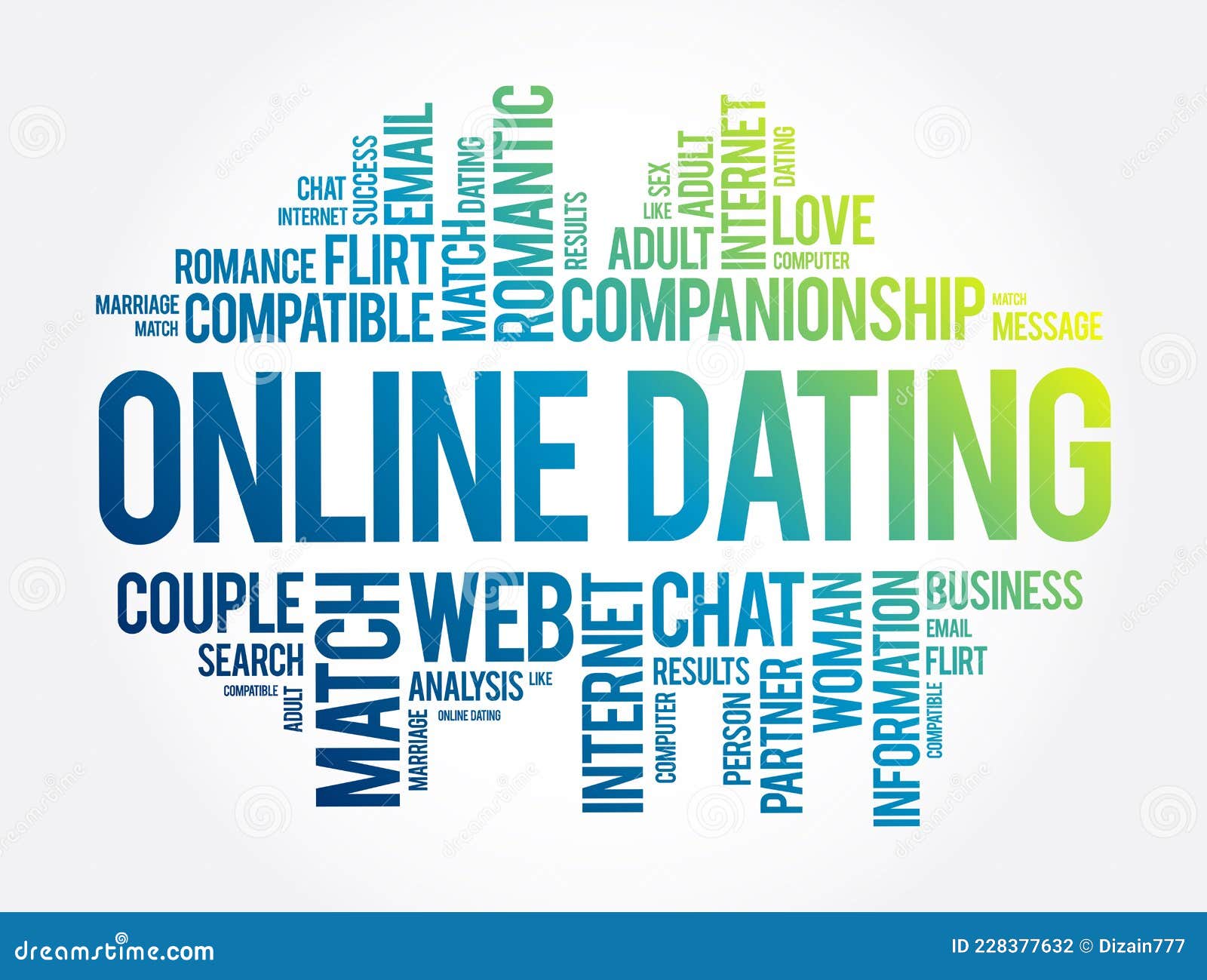 Online Dating Word Cloud Collage, Love Concept Background Stock ...