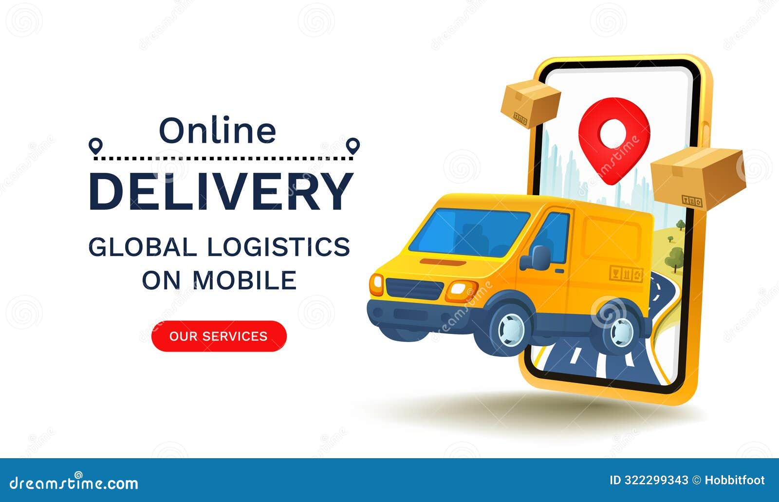 Online Delivery Global Logistics on Mobile, Delivery within the City ...