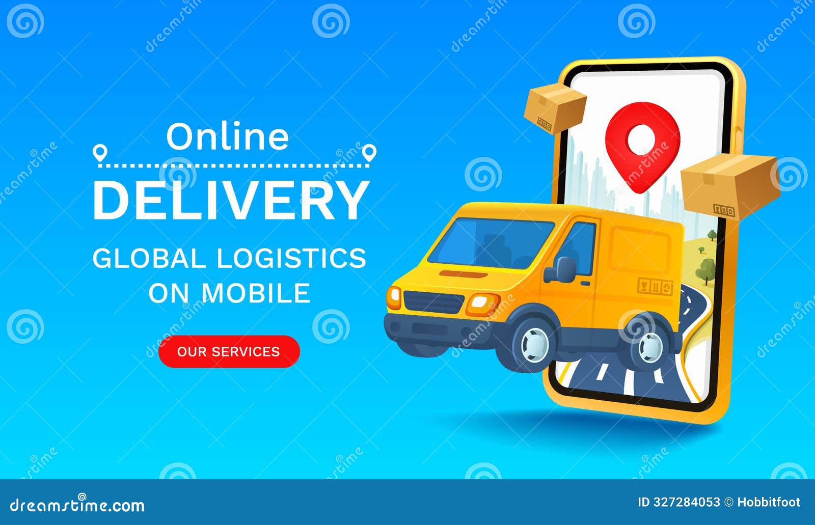 Online Delivery Global Logistics on Mobile, Delivery within the City ...