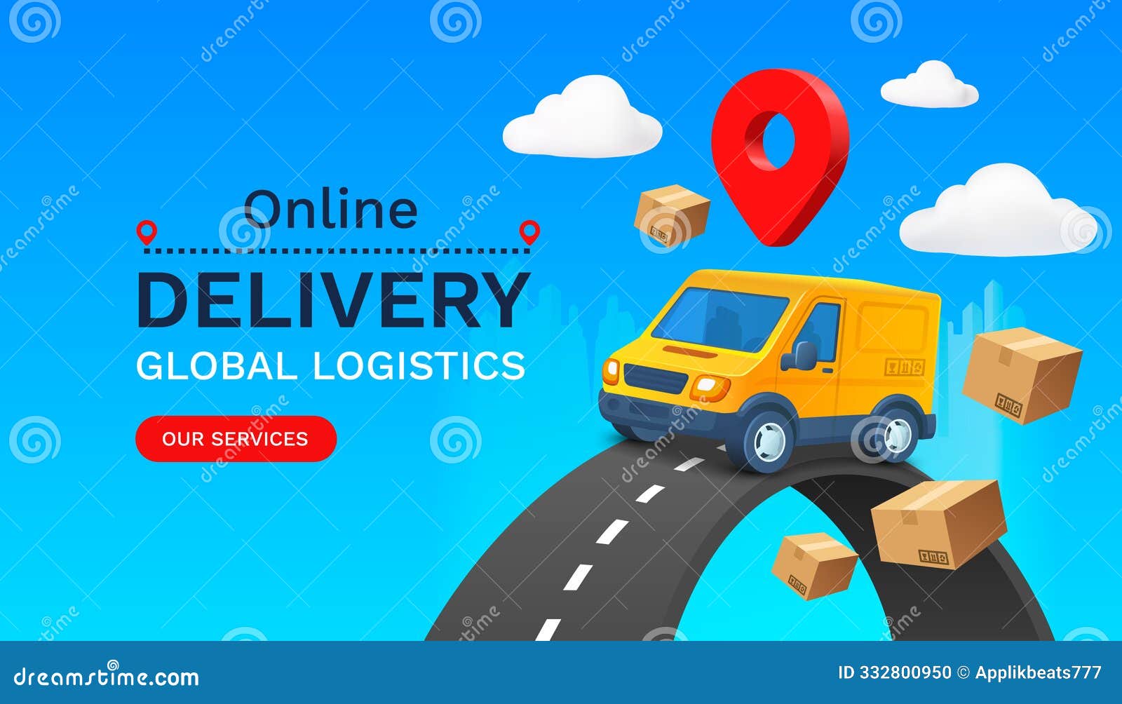 Online Delivery Global Logistics on Mobile, Delivery within the City ...