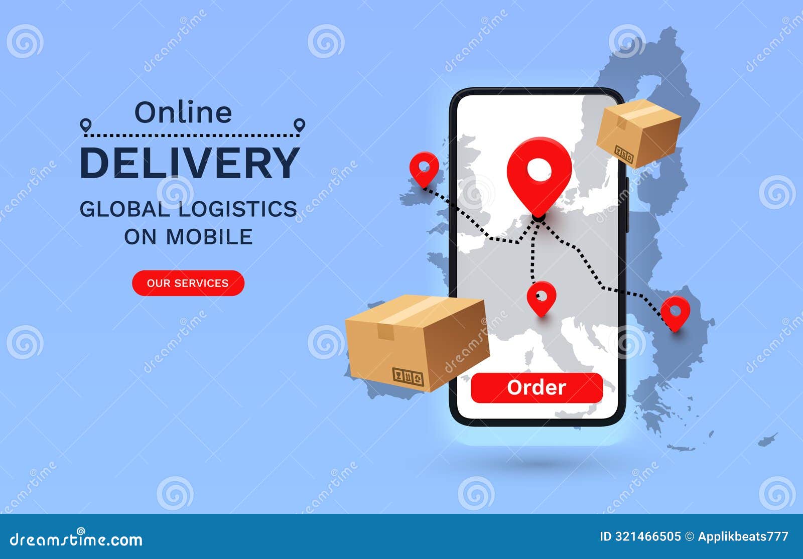 Online Delivery Global Logistics on Mobile, Delivery within the Europe ...