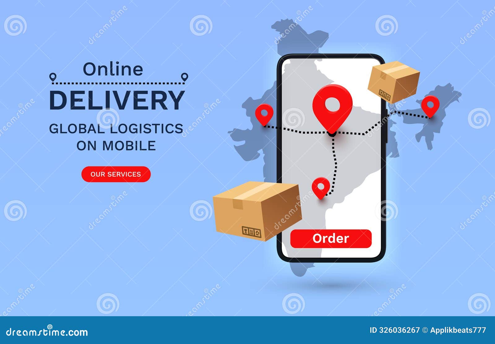 Online Delivery Global Logistics on Mobile, Delivery within the India ...