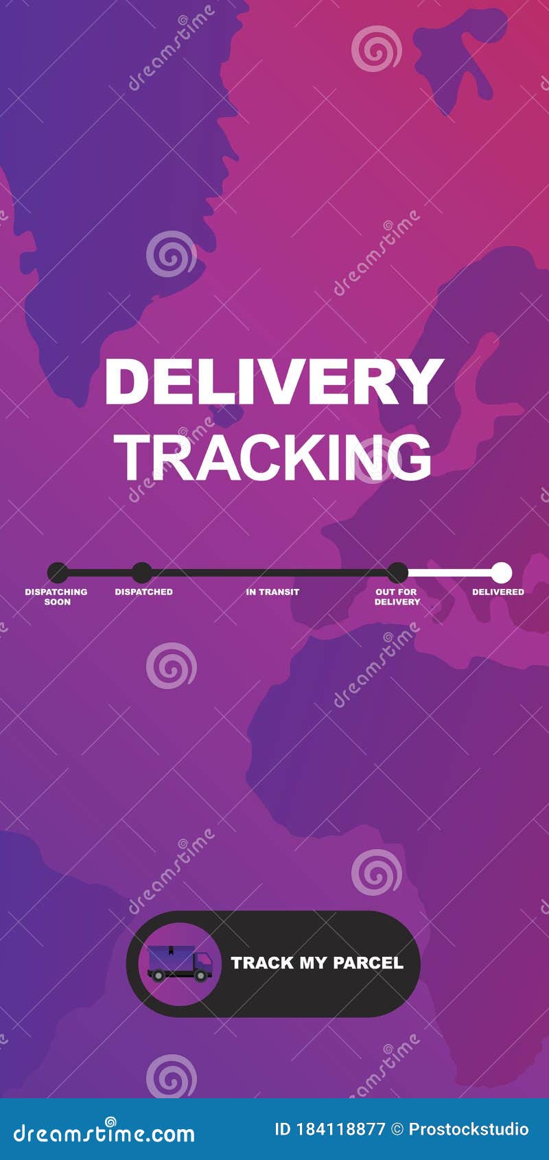Online Delivery Service Concept, Online Order Tracking Stock Vector ...