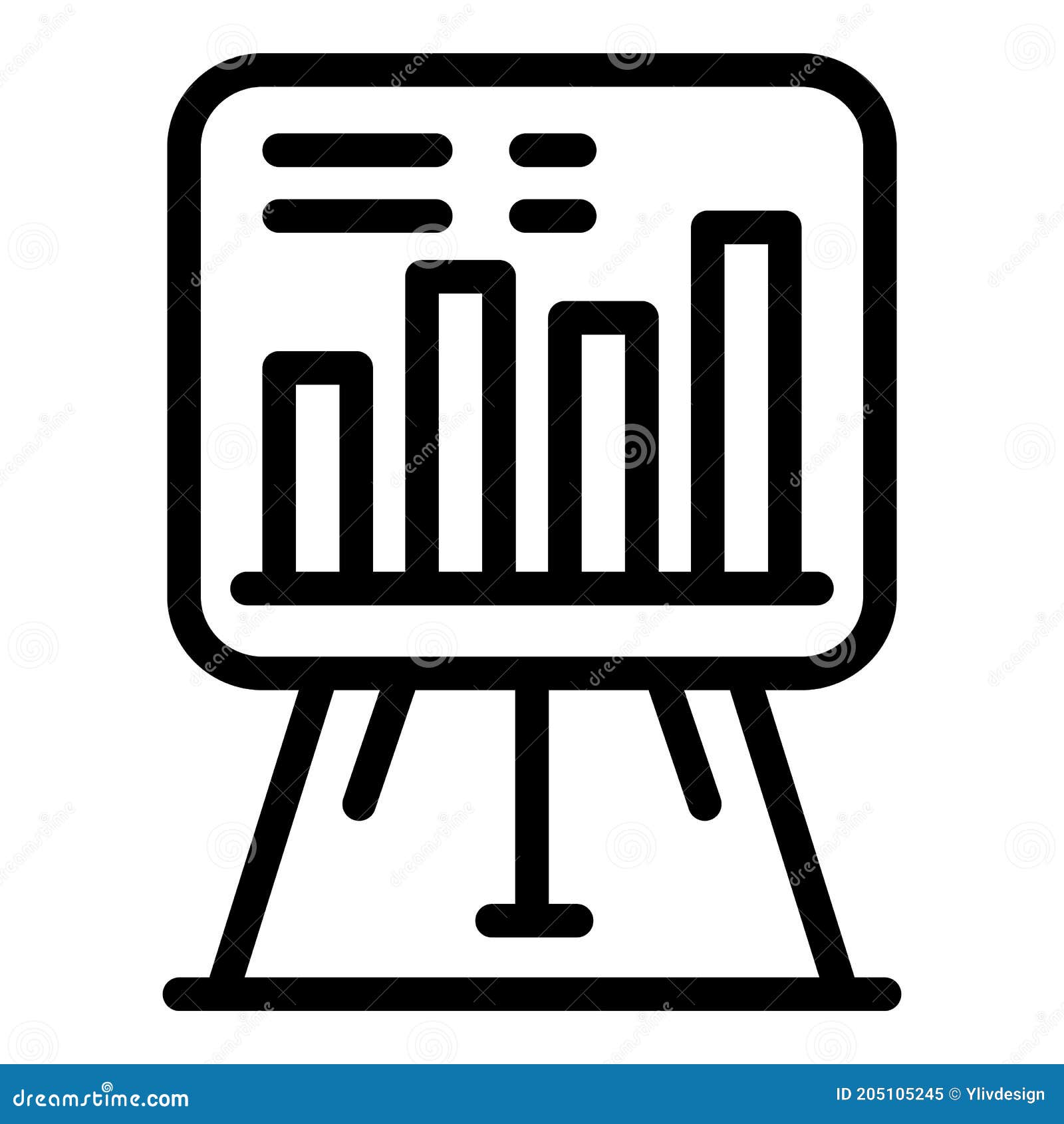 Desk Chart Evolution Icon Color Outline Vector | CartoonDealer.com ...