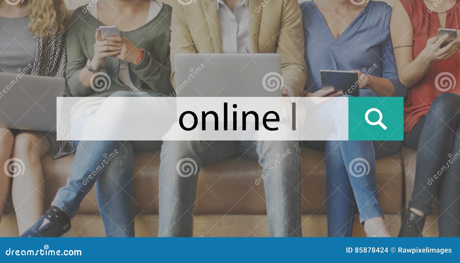 Online Devices Share Socialize Computer Concept Stock Photo - Image of ...