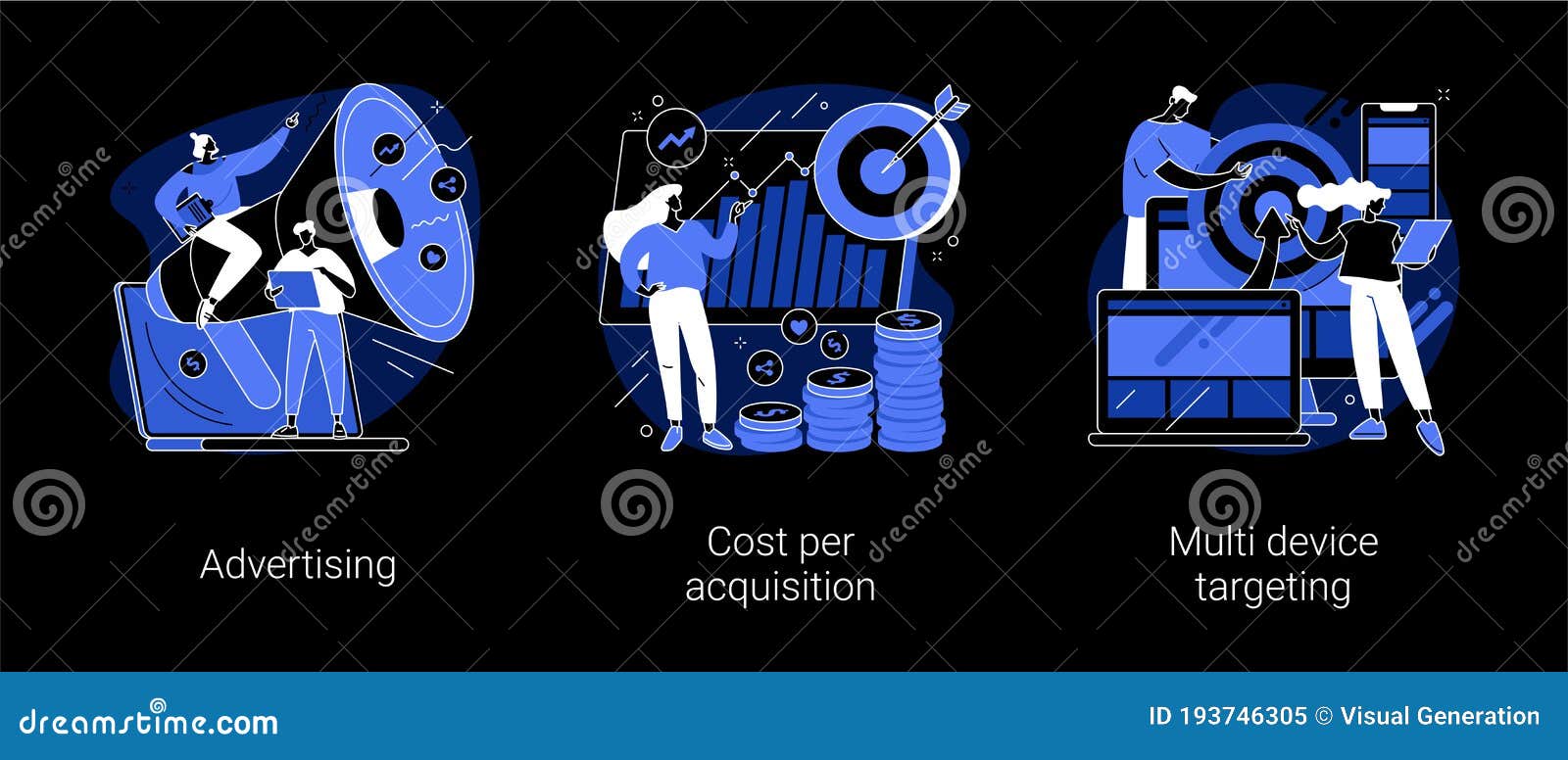 Online Digital Campaign Abstract Concept Vector Illustrations. Stock ...