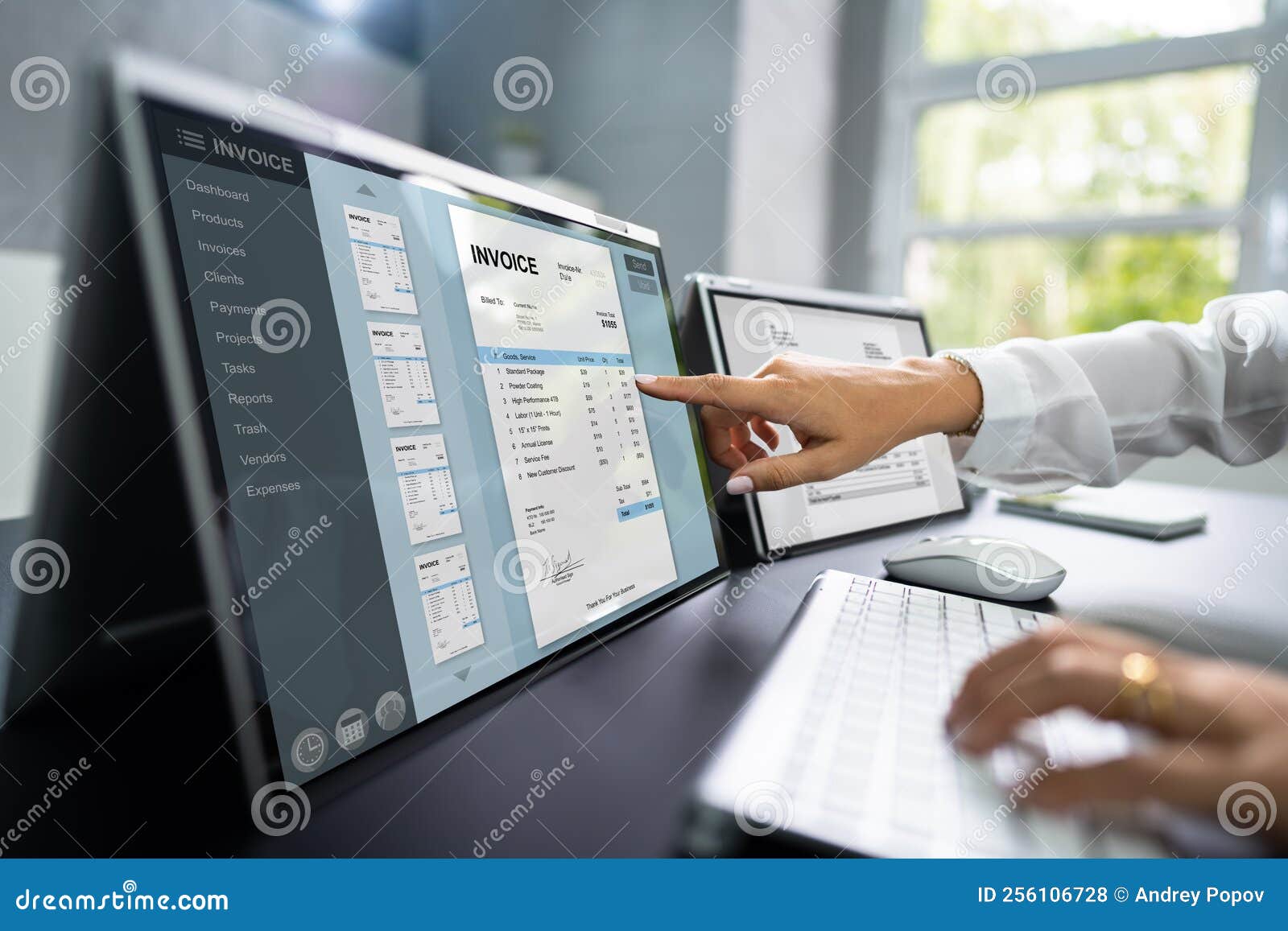 Online Digital E Invoice Statement Stock Photo - Image of multiple ...