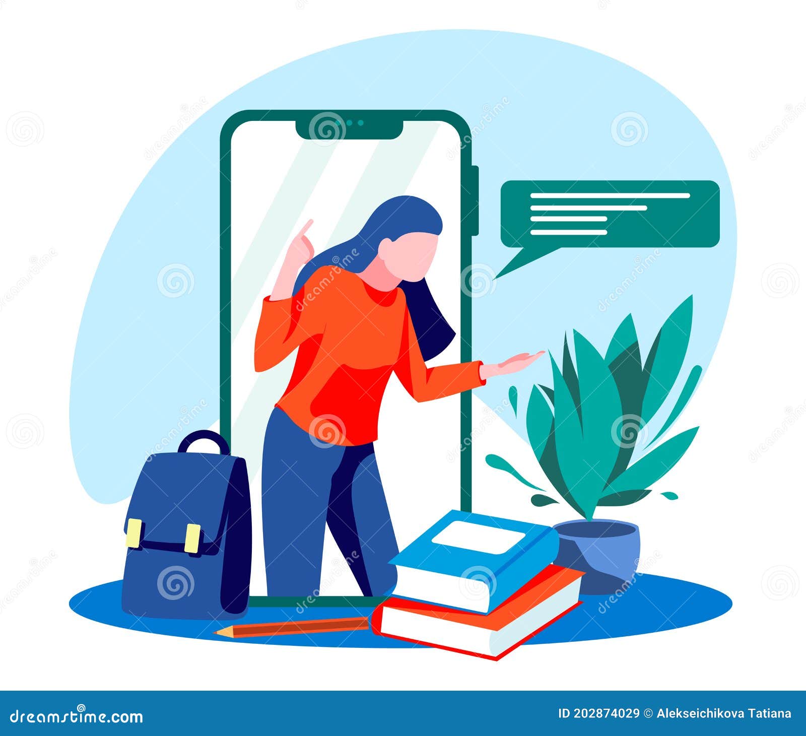 Online Digital Educational Technologies Concept Stock Vector ...