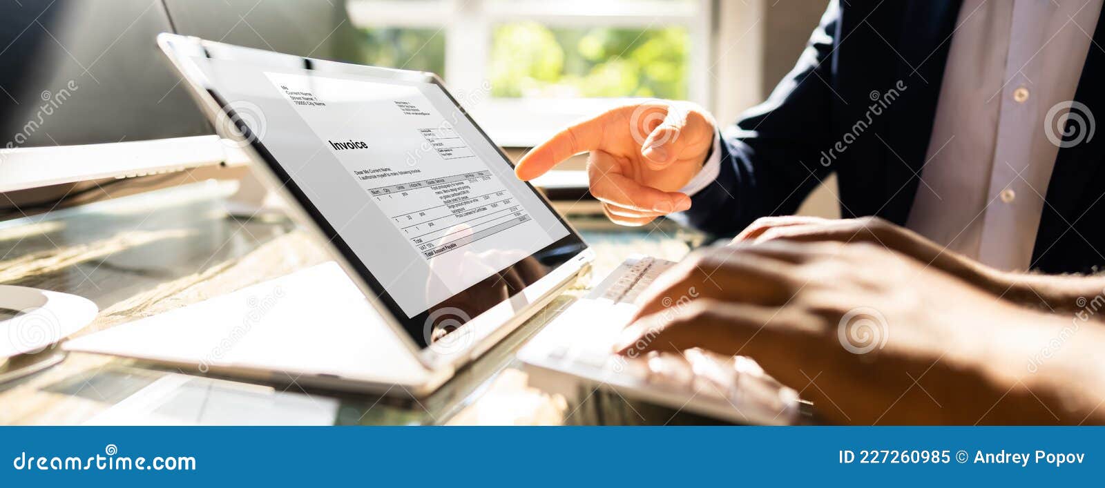 Online Digital Invoice Document Stock Image - Image of african ...