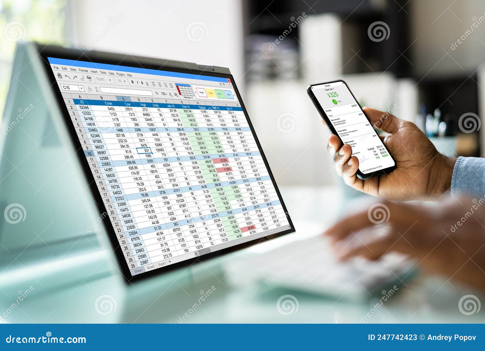 Online Digital Tax Bill stock image. Image of screen - 247742423