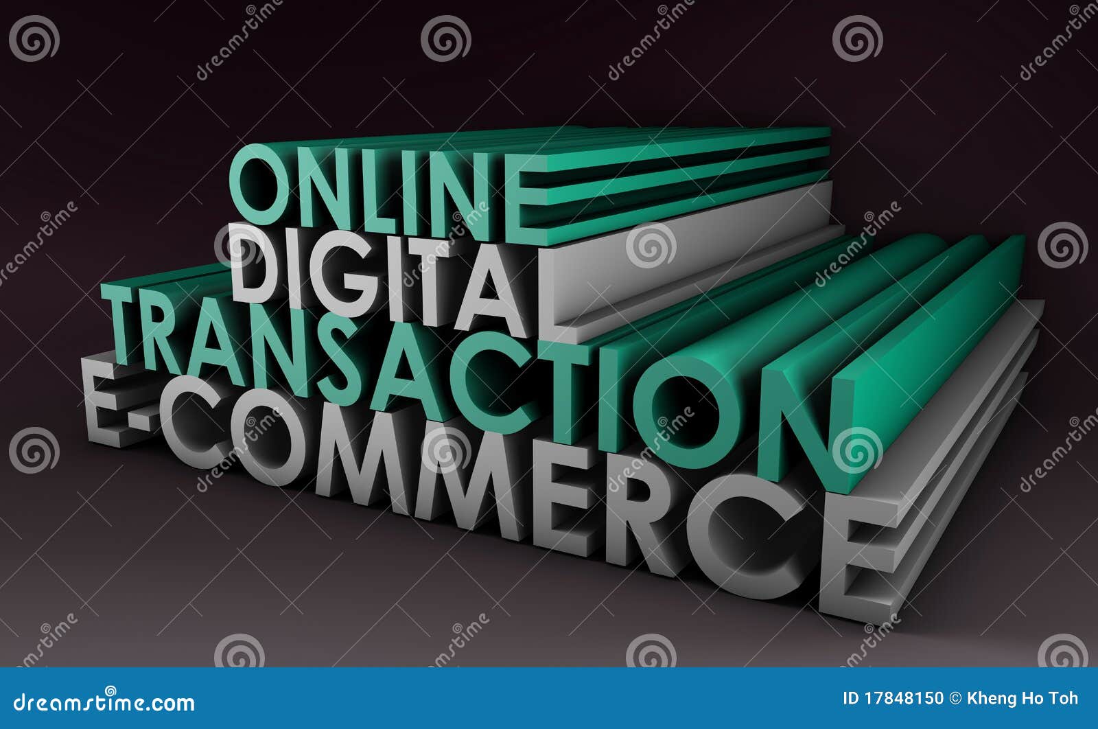 Online Digital Transaction stock illustration. Illustration of credit ...