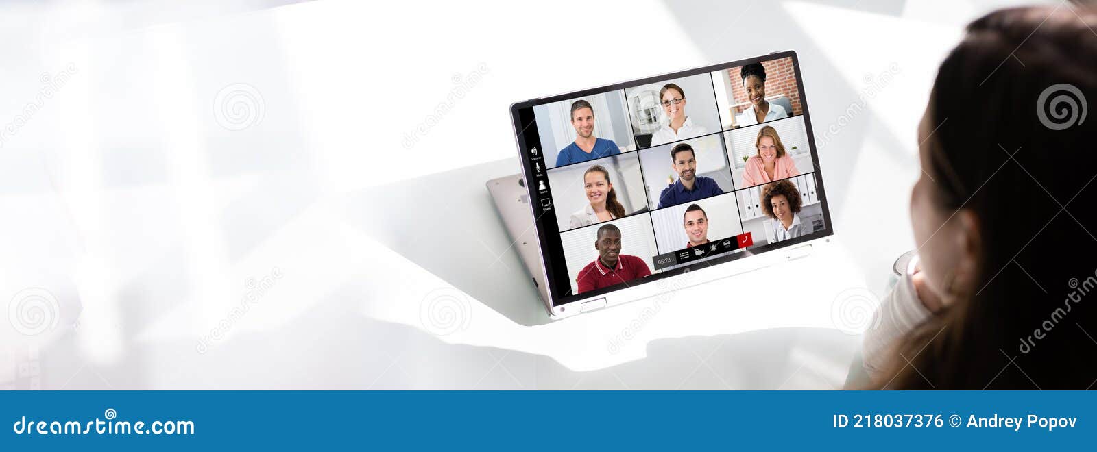 Online Digital Video Conference Webinar Stock Photo - Image of success ...