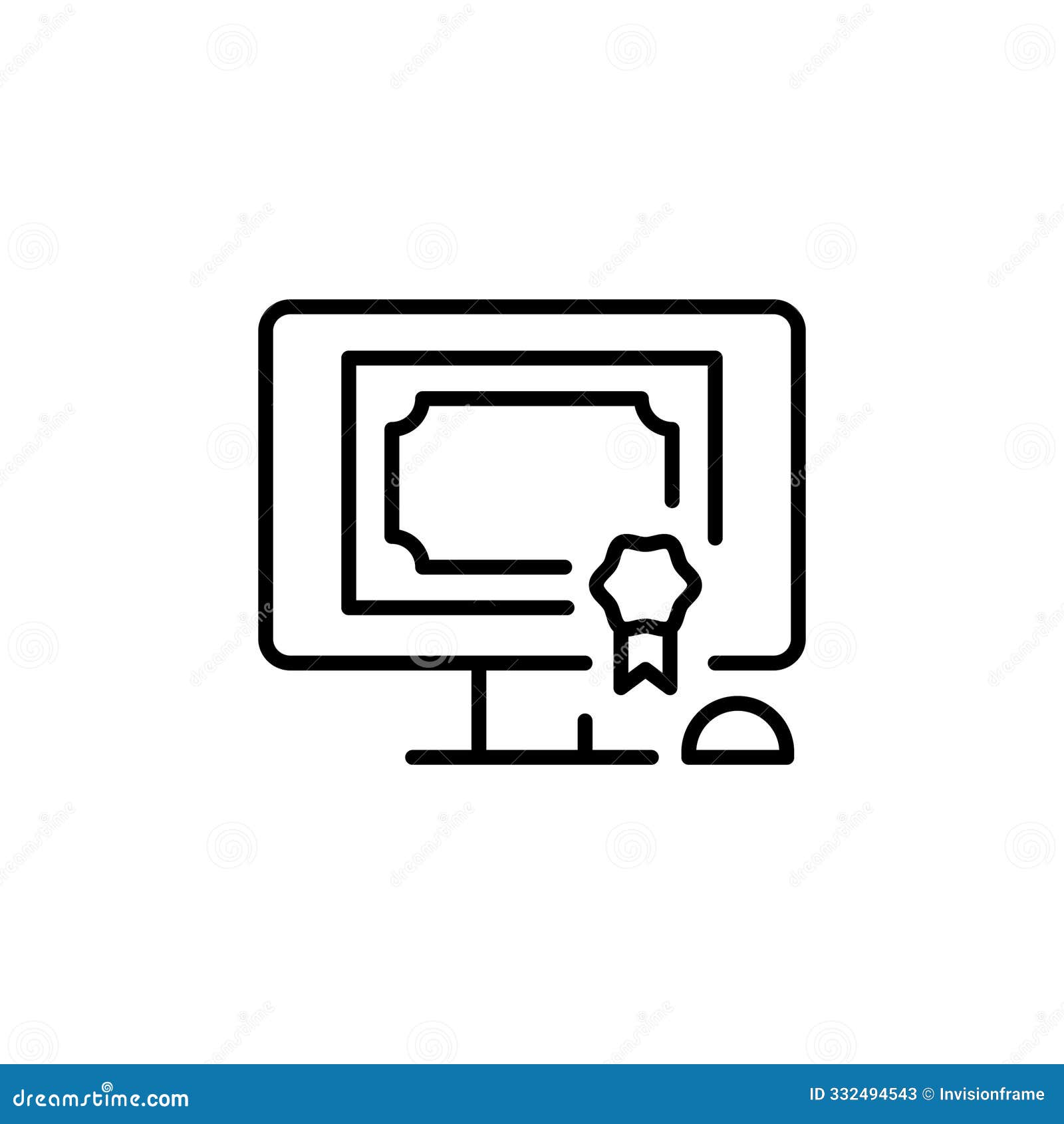 Online Diploma Silhouette Icon. Digital Online And Distance Education ...