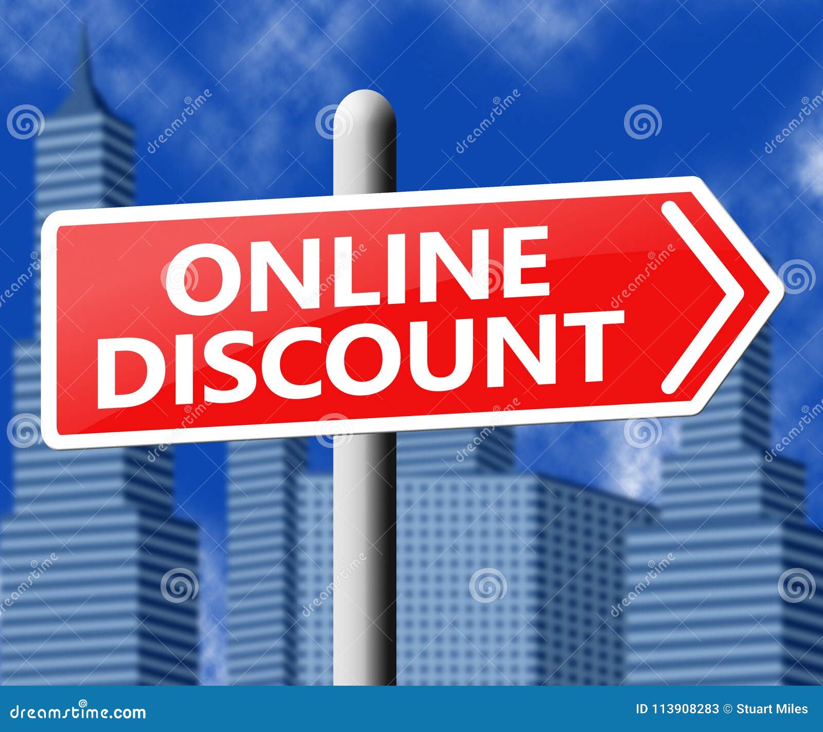 Online Discount Showing Web Reductions 3d Illustration Stock ...