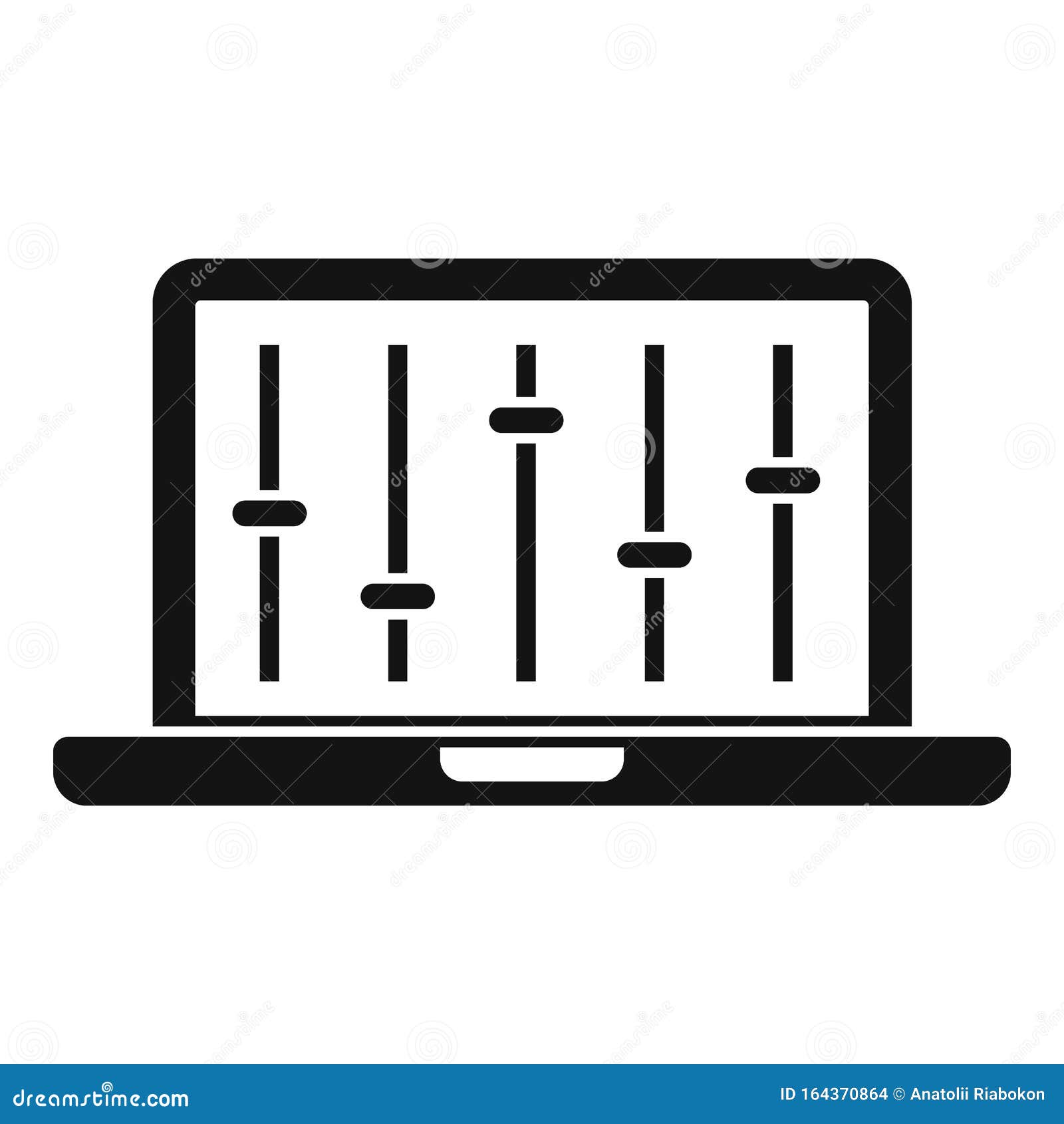 Online Dj Console Icon, Simple Style Stock Vector - Illustration of ...