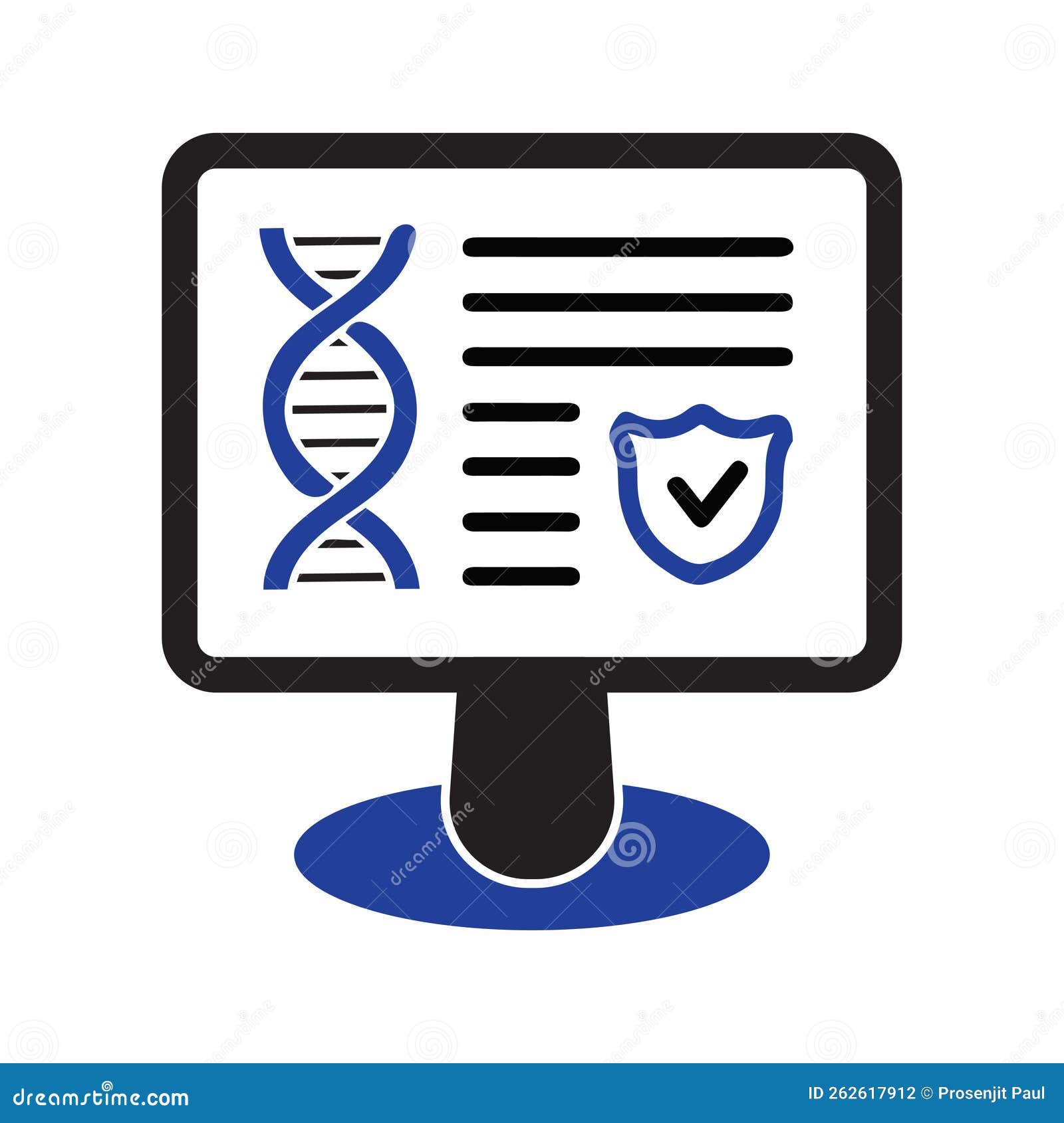 Online DNA report icon stock vector. Illustration of report - 262617912