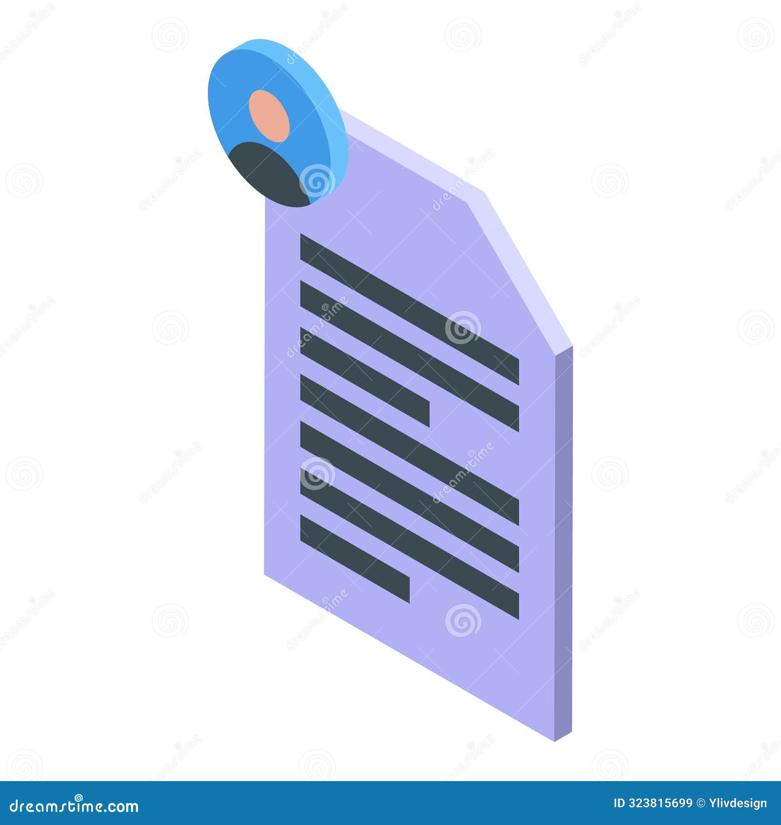 Digital Document Management System Showing Client Profile Information Stock Vector ...