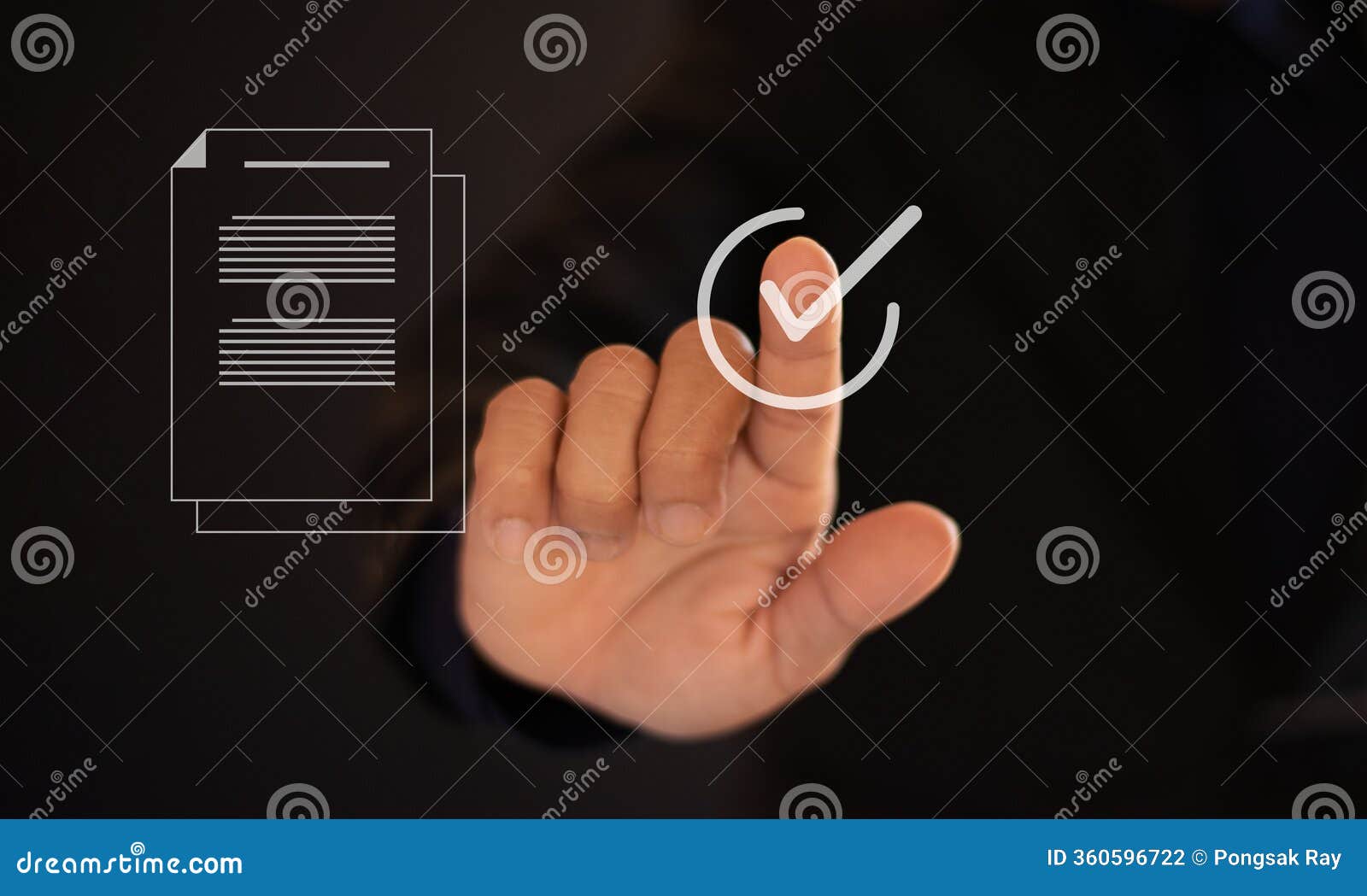 Online Document Verification, Online Transaction Technology Stock Photo ...