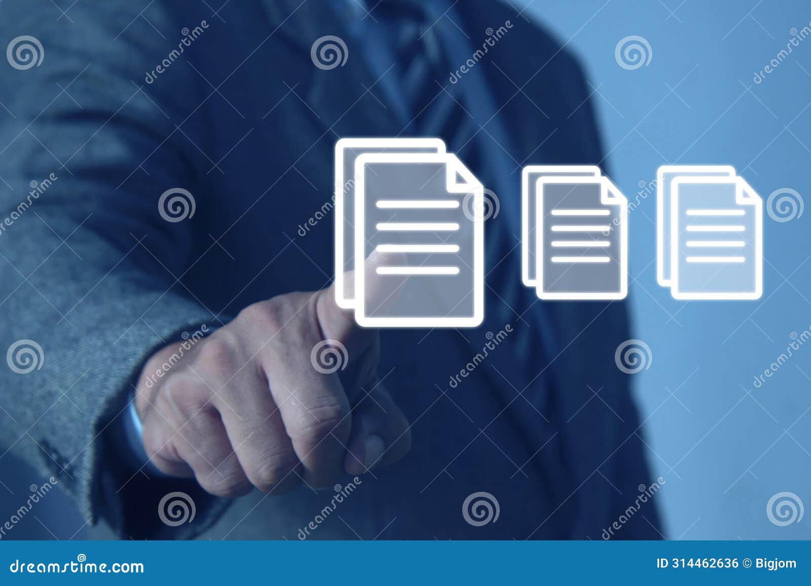 Online Documentation Database and Document Management System Concept. Business Document Paper ...