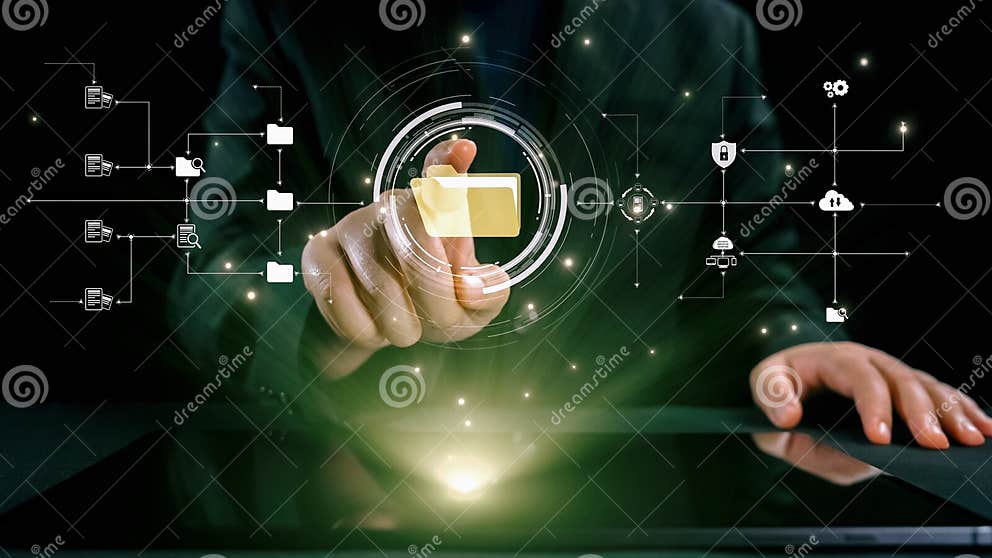 Online Documents Folders Management Streamlining Workflows UUID Stock Photo - Image of document ...