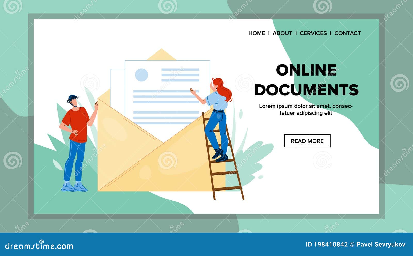 Online Documents Send Letter in Envelope Vector Stock Vector ...