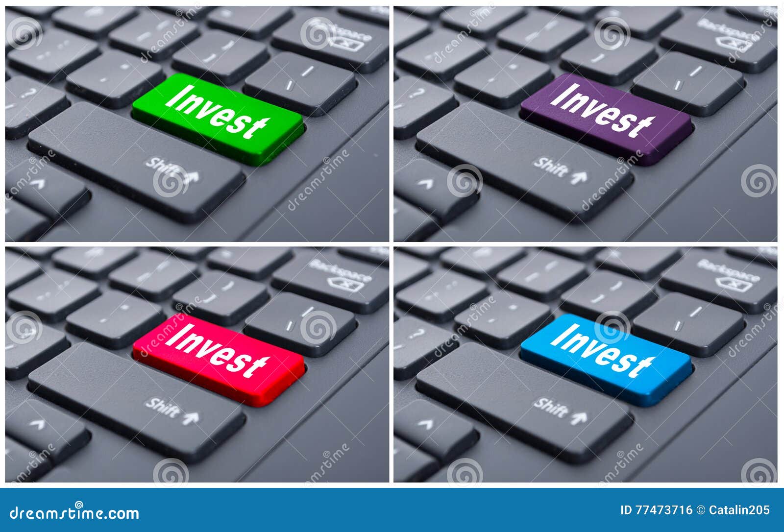 Online Earnings with Invest Button Stock Photo - Image of bank, invest ...