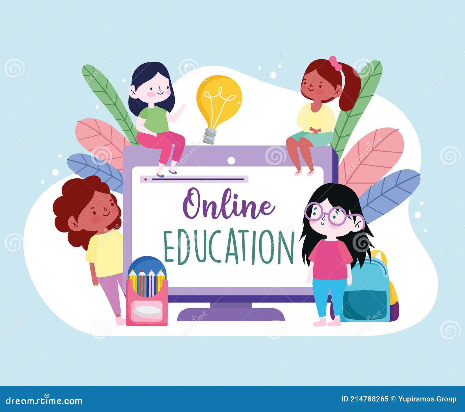 Online Education Application Stock Vector - Illustration of vector ...