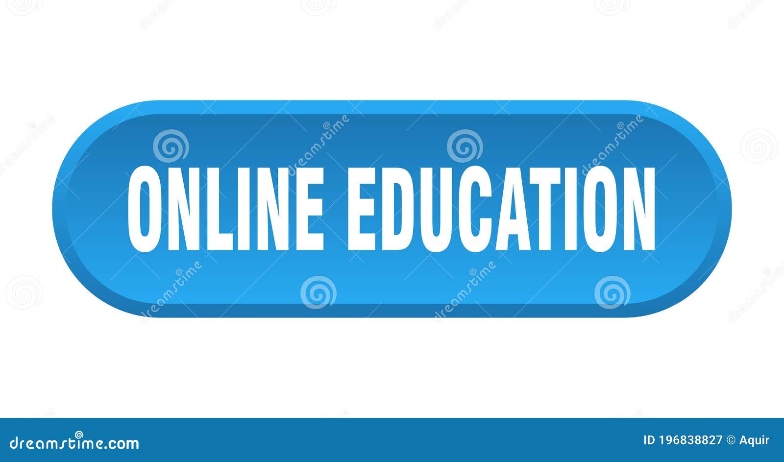 Online Education Button. Rounded Sign on White Background Stock Vector ...