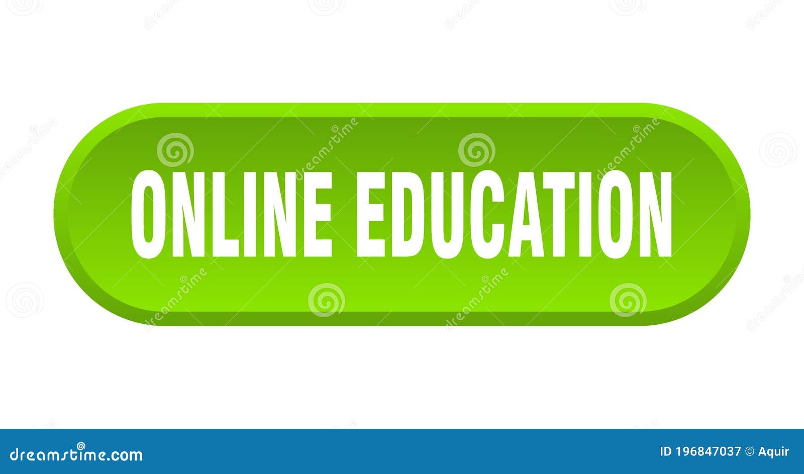 Online Education Button. Rounded Sign on White Background Stock Vector ...