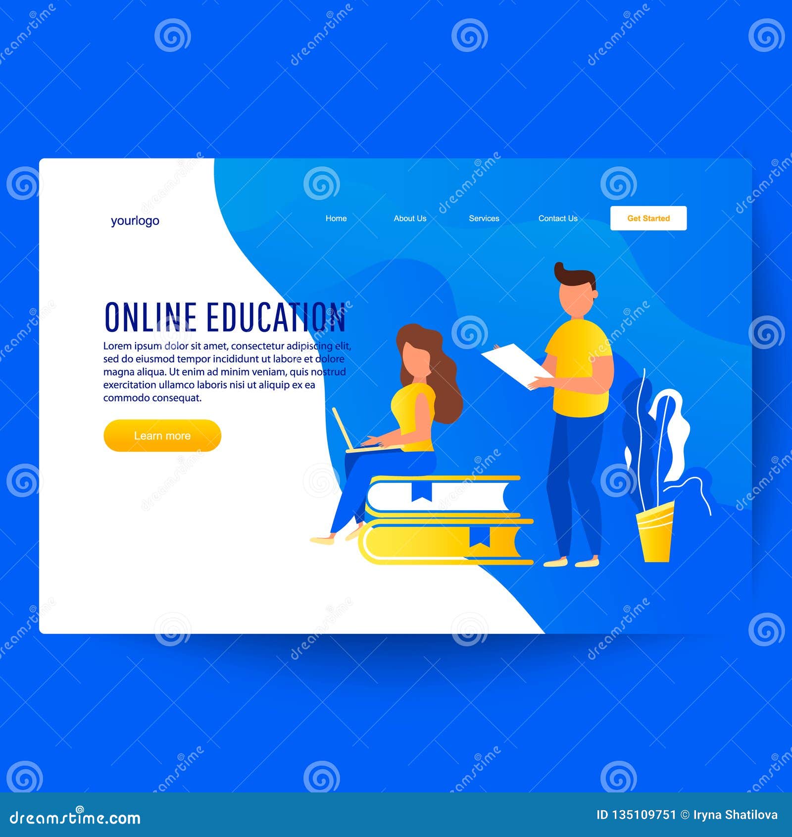 Online education program stock vector. Illustration of education ...